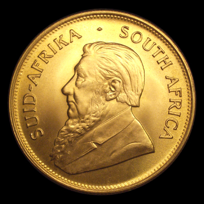 Krugerrand. Source: http://en.wikipedia.org/wiki/Krugerrand